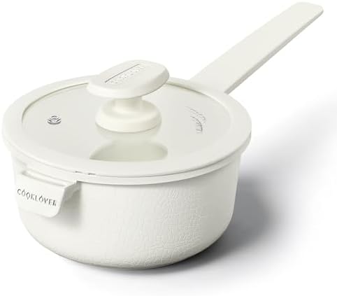Amazon.com: ROCKURWOK Ceramic Nonstick Sauce Pan with Lid, 1.5 Qt Small ...