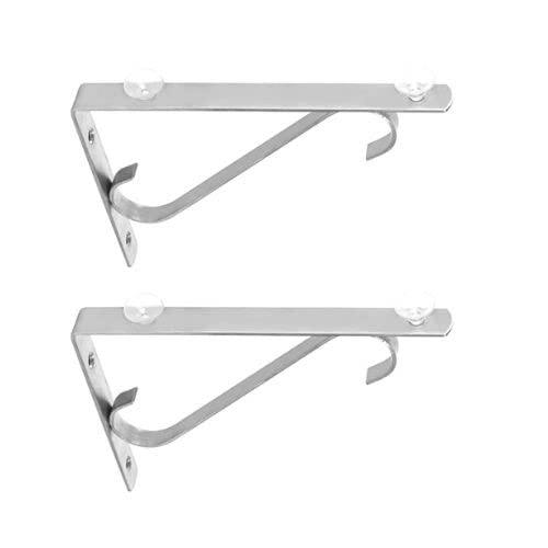 BRAWN Stainless Steel S.L Type Glass Shelf Bracket Wall Bracket (Pack ...