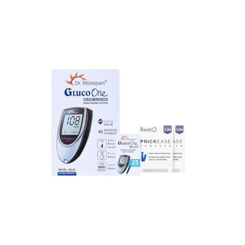 Dr. Morepen GlucoOne BG 03 Sugar Checking Machine with 25 Strips with ...