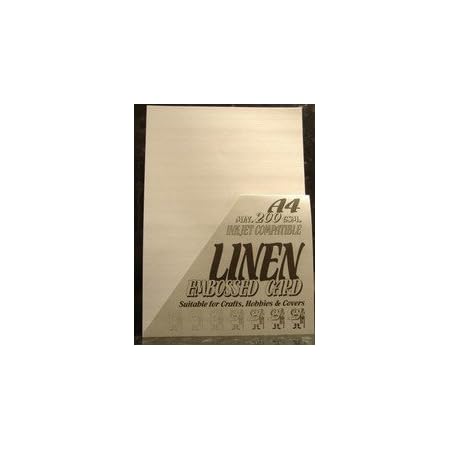 50 Sheets White Linen Card Silkweave Textured A4 Card 250gsm : Amazon ...
