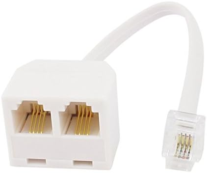 sourcing map Phone Line Splitter, RJ11 6P4C Modular Handset to Double ...