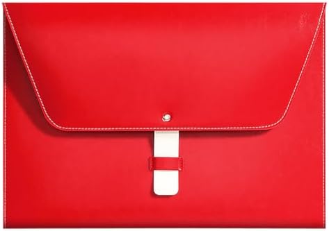 Amazon.com : Yufocusqc PU Leather A4 File Folder Large Document Holder Waterproof Envelope ...