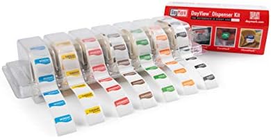 Daymark days of the week labels with dispenser 19mm x 19mm square ...