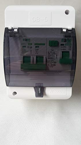 Buy Caravan Campervan one Way Mini Consumer Unit 40A 30mA RCD and ...