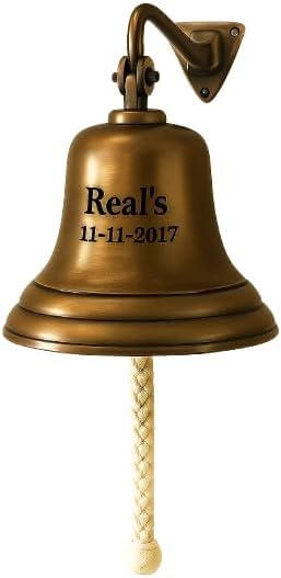 Amazon.com: Personalized Brass Bell - Custom Engraved Wall-Mounted ...