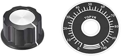sourcing map Plastic Potentiometer Rotary Knob 6mm Insert Shaft with ...