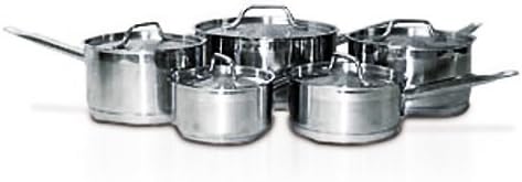 Amazon.com: Homichef 10 Piece Stainless Steel Sauce Pan Set ~ Includes ...