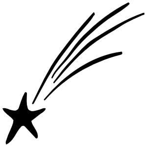 Amazon.com: Shooting Star Out of The Sky - Pack of 4 - StickerVinyl ...