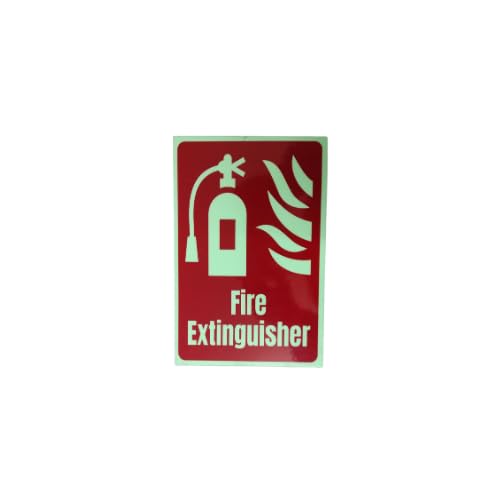 Fire Extinguisher Night Glow Signage - Fire Safety (Size: 22cms X 15cms ...