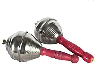 A.S GALLERY 2 Piece Maracas, Silver : Amazon.in: Toys & Games