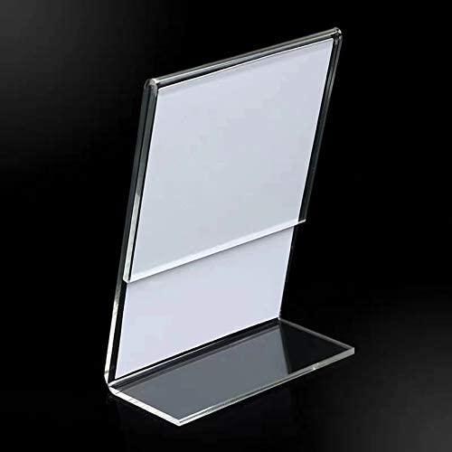 SIGNOOGLE Acrylic Stand for Table Small Mini L Label Holder Acrylic ...