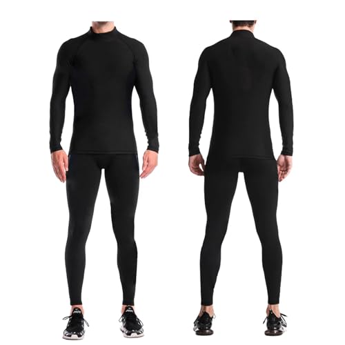 2 Pack Men Compression Leggings Thermal Bottoms Football Skin Base ...