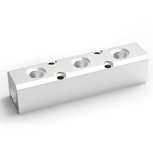 Snapklik.com : 2PCS Aluminum 3 Way 5 Port Pneumatic Manifold Air ...