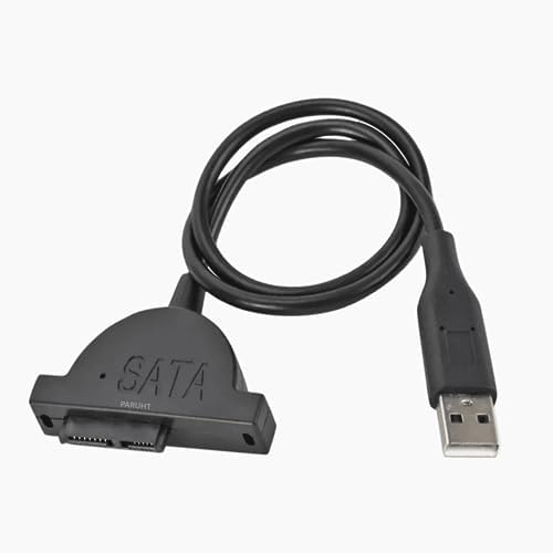 PARUHT USB 2.0 to Slimline SATA 7+6 Pin 13-Pin Laptop CD/ROM Optical ...