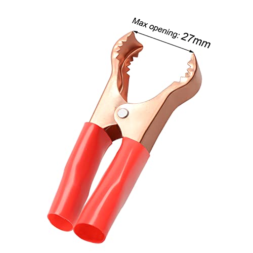 Snapklik.com : 6Pcs 50A Black & Red Insulated Heavy Duty Metal Spring ...