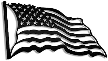Amazon.com : Rogue River Tactical USA American Waving Flag Metal Tin ...