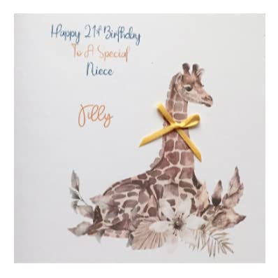 Birthday Giraffe card/daughter/goddaughter/Granddaughter/niece/sister ...