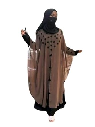 Buy BURAQUE DESIGNER Nida fabric Free Size Muslim Burqa/Abaya & Burkha ...