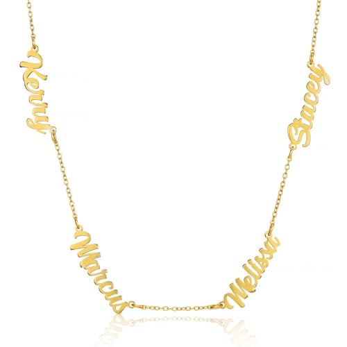 Amazon.com: Custom Multi Name Necklace Personalized for Mom, 1-4 ...