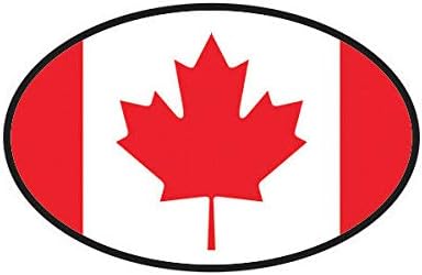 Amazon.com: Vinyl Overlays 720 4" Canadian Flag Sticker Car Bumper ...