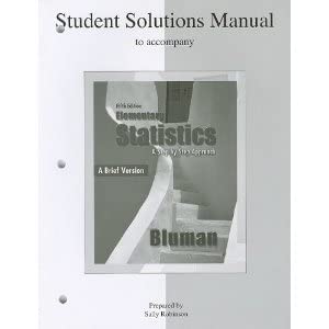 Student's Solutions Manual to accompany Elementary Statistics 5th Fifth ...