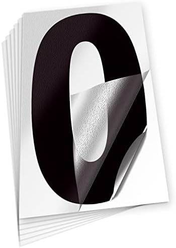 Amazon.com: iSYFIX Black Vinyl Number 0 (Zero) Stickers - 6 Pack 8 inch ...