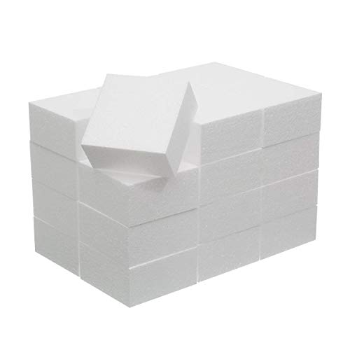 Snapklik.com : Crafare 24PCS Craft Foam Blocks Polystyrene Brick 4X4X2 ...
