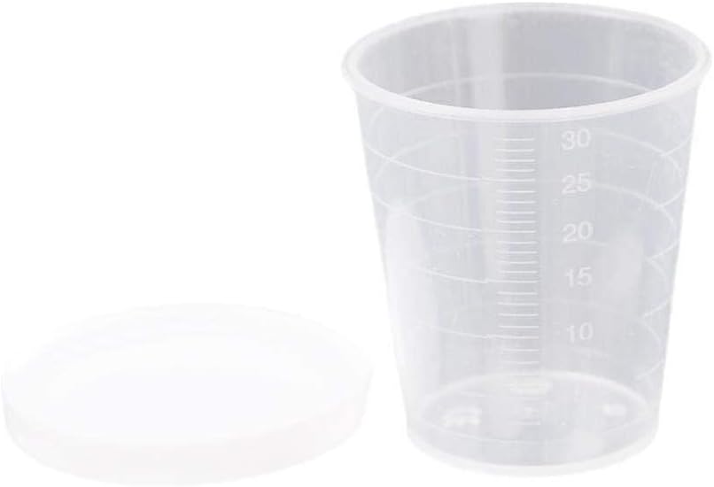 Amazon.com: 1pc 30/50ml Measuring Measure Cups With Lid With Graduated ...