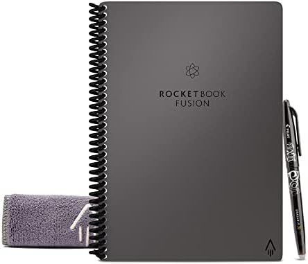 Rocketbook Fusion Smart Reusable Executive-Size Notebook, 6" x 8-4/5 ...