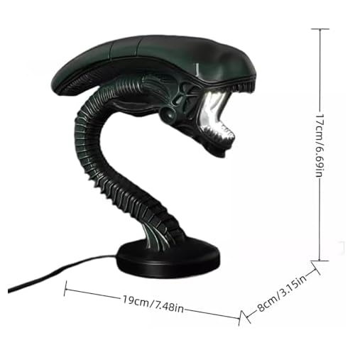 2025 New Sci-Fi LED Table Lamp Alien 3D Movie Resin Night Light, Black ...