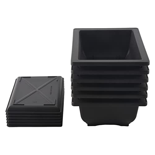 Geieold 6-Piece Bonsai Pots-Classic Deep Wet Tray with Built-in Mesh ...