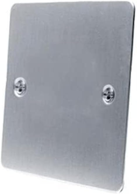 AET FSC1GBP Satin Chrome Flat Single Electrical Blanking Plate 1-Gang ...