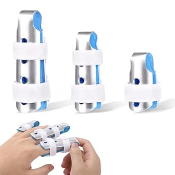 Buy HANNEA® Aluminum Alloy finger splint, 3Pcs Finger Cot Splint Dual ...