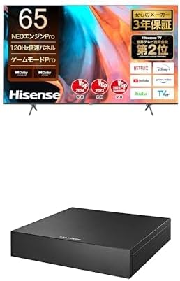 Amazon.co.jp: Hisense 65 V Type Double Speed Panel, LCD TV, 65E7H, Built-In 4K Tuner, Internet ...