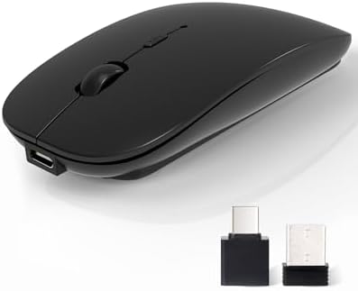 Amazon.com: Wireless Bluetooth Mouse, (BT5.2/3.0 and USB 2.4G) Dual ...