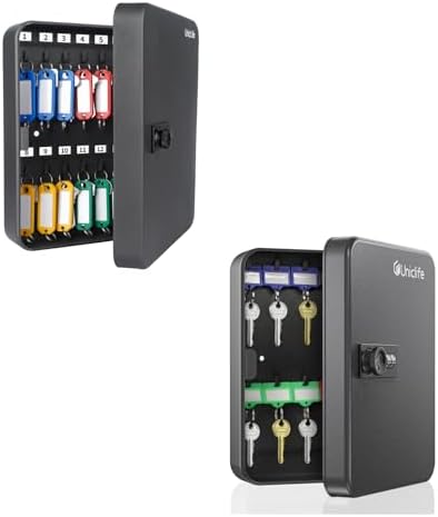 Amazon.com : Uniclife Steel Key Cabinet with Combination Lock Wall ...