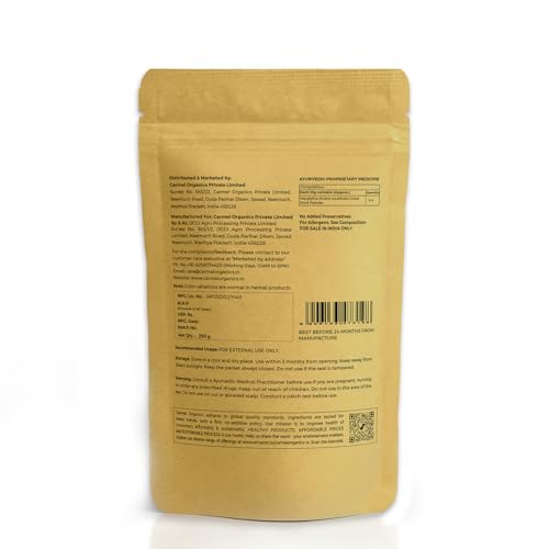 CARMEL ORGANICS Manjistha Root Powder 250 Gram, Herbal Skin Cleanser ...