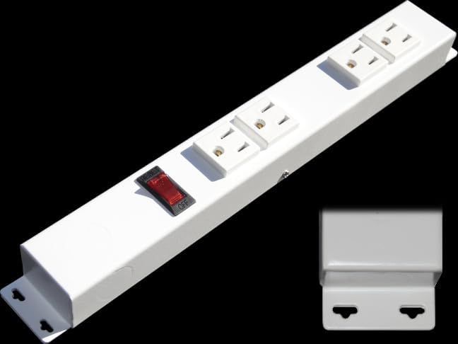 Amazon.com: 12” Hardwired Power Strip (NO Power Cord), 4 Vertical ...