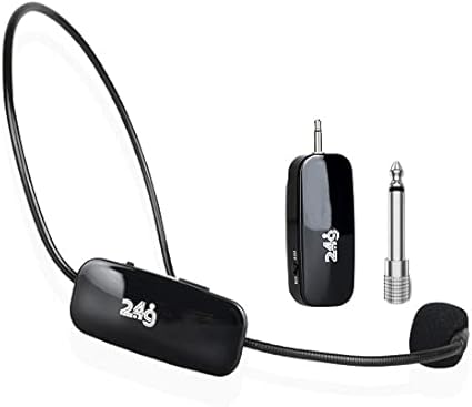 Amazon.com: HUACAM Wireless Microphone Headset, Long Range Wireless ...