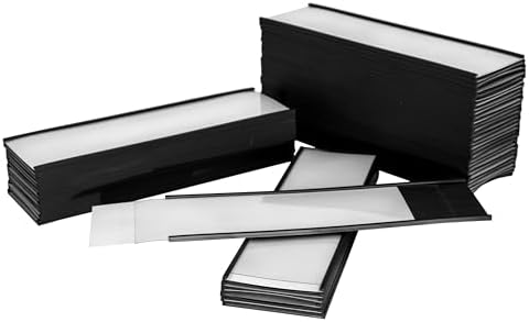 Magnetic Label Holder, 60mm x 200mm Pack of 50 Magnetic Racking Labels ...