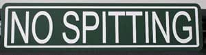 Amazon.com: NO SPITTING METAL STREET SIGN 6X24 GARAGE BAR STORE SHOP ...