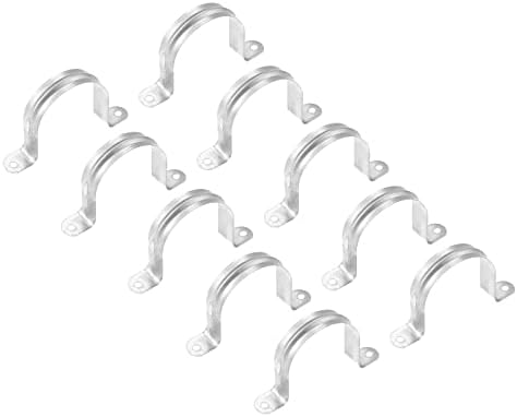 uxcell Rigid Pipe Strap, 16pcs 1 5/8 Inch (40mm) Two Hole Strap U ...