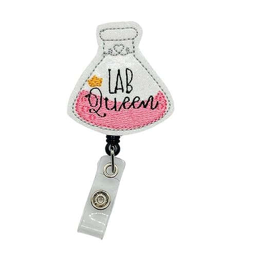Amazon.com: Lab Queen Badge Reel, Retractable Laboratory Tech ID Holder ...
