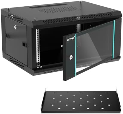 Amazon.com: VEVOR 6U Wall Mount Network Server Cabinet, 15.5'' Deep ...