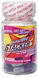 NVE Pharmaceuticals Stacker 3 With Chitosan Herbal Dietary Supplement ...
