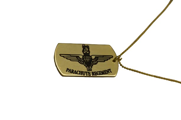 PARACHUTE REGIMENT ARMY DOG TAG GIFT SOLID BRASS ENGRAVED WITH "IN ...