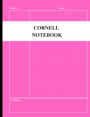 Cornell Notes Notebook: Dot Grid Cornell Style Note Taking Notebook ...