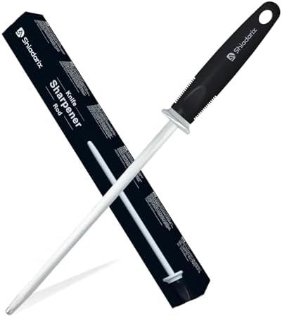Knife Sharpener Rod, Kitchen Knives Sharpener Carbon Steel Professional ...