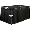 Amazon.com: Tina 2 Pack 8ft Black Table Skirt Fitted Tablecloth, Fitted ...