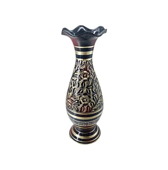 Buy Brass Artifacts Metal Brass Flower Vase/Pot Home Decor Guldasta ...